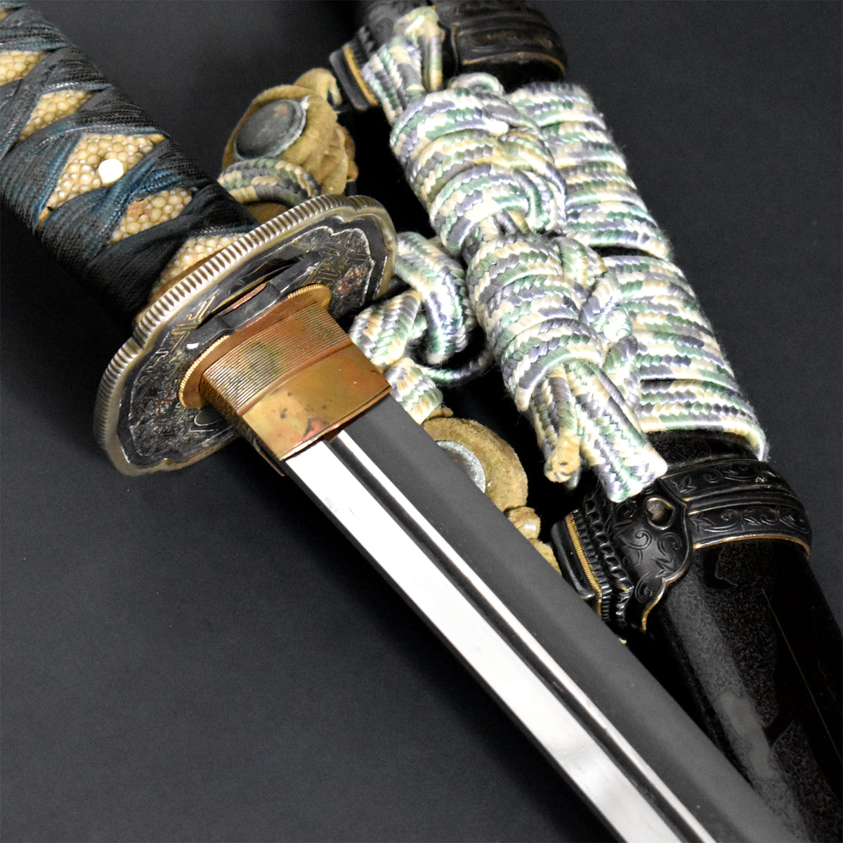 Authentic NIHONTO JAPANESE SAMURAI LONG SWORD KATANA w/TACHI-KOSHIRAE ...